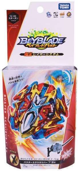 Takara Tomy Beyblade Burst B-120 Starter Buster Xcalibur.1'.Sw Battle ...