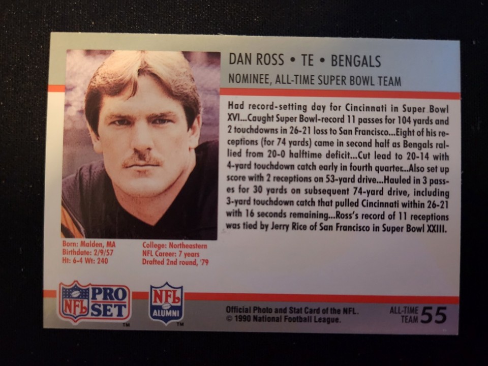 1990-91 Pro Set Super Bowl XXV Silver Anniversary Commemorative #55 Dan Ross | eBay