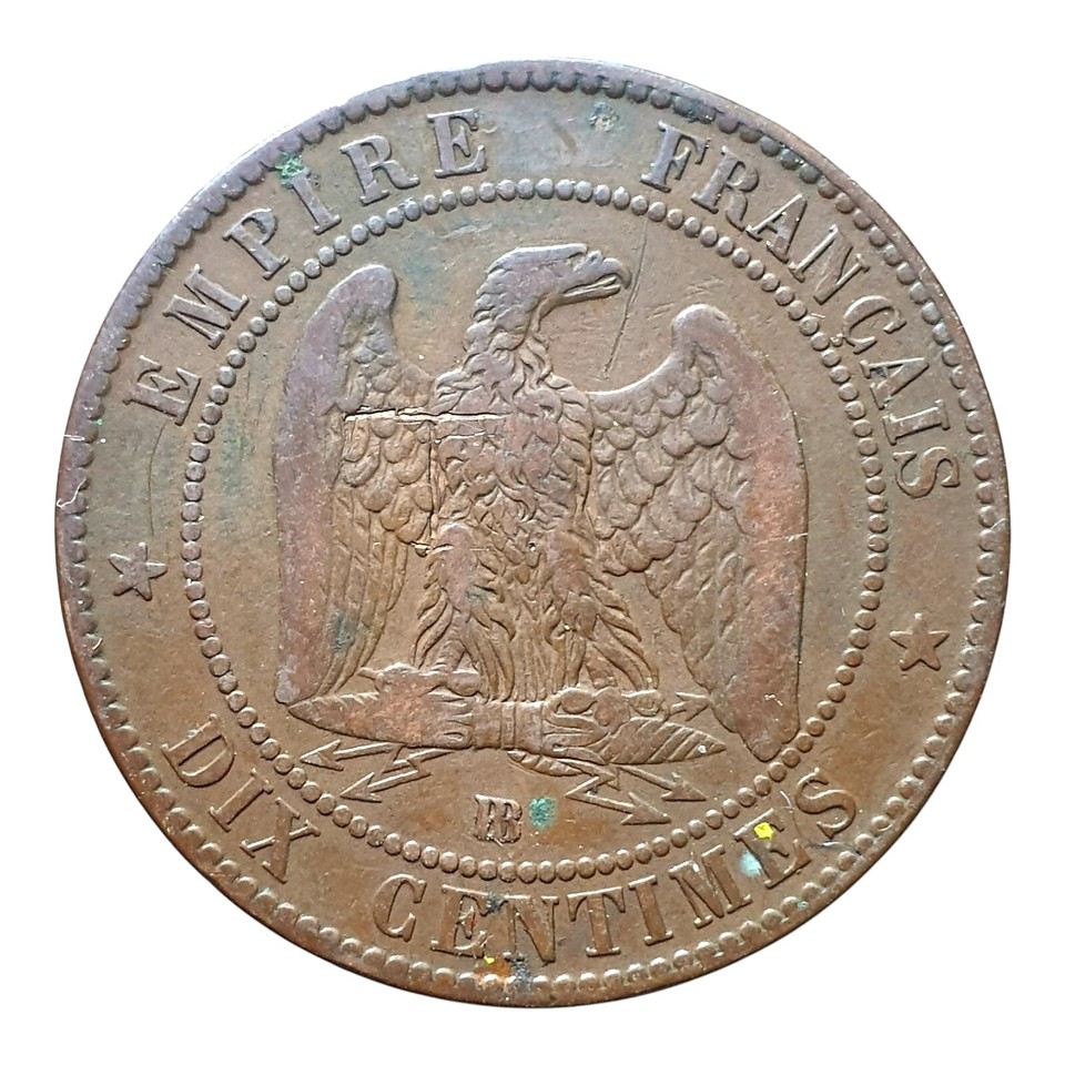 France 1856 Coin 10 Centimes BB Strasbourg Napoleon III | eBay
