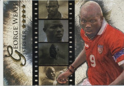 FUTERA WORLD FOOTBALL 2010 GEORGE WEAH LIBERIA LEGENDS FOIL CARD NrMINT ...