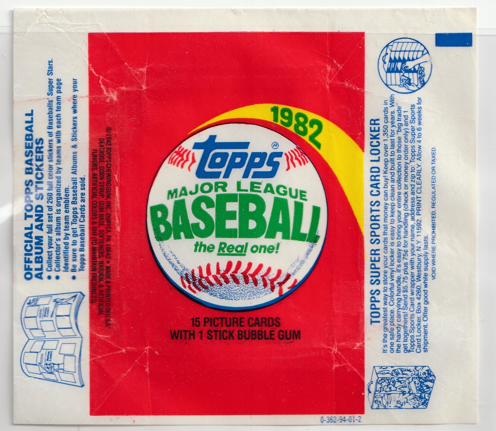 1982 Topps Baseball Wrapper w/ Super Sports Card Locker Offer | eBay