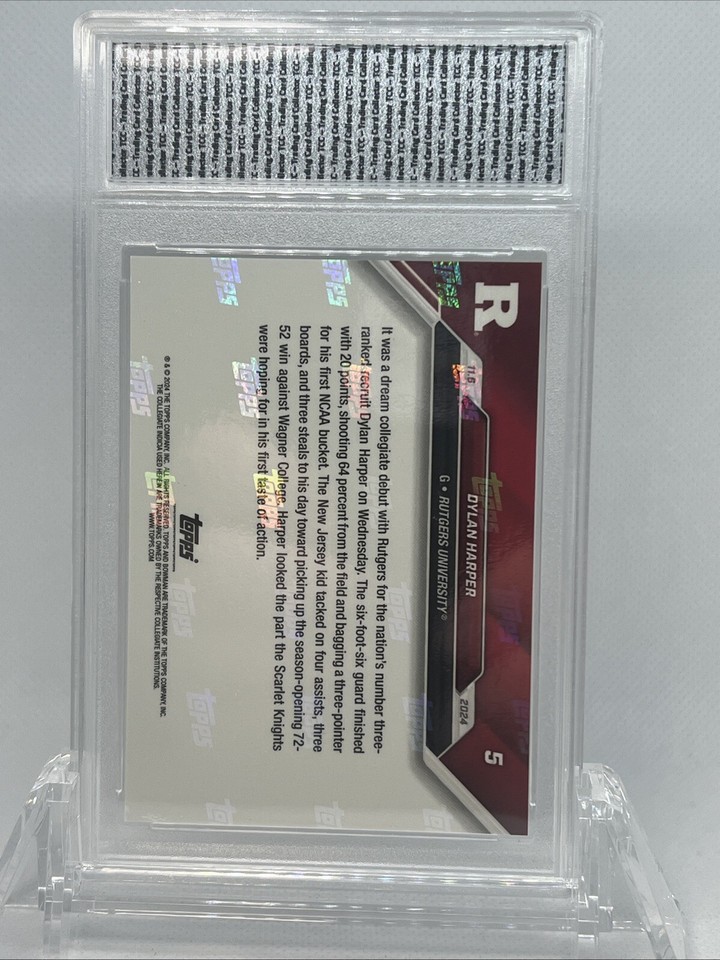 2024 Bowman U Now Dylan Harper NCAA Debut TCC Graded Gem Mint 10 | eBay