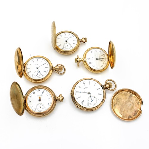 Antique Elgin Hunter Case 0s-6s 7j-15j Pocket Watches Lot of 5 #WB2692 ...