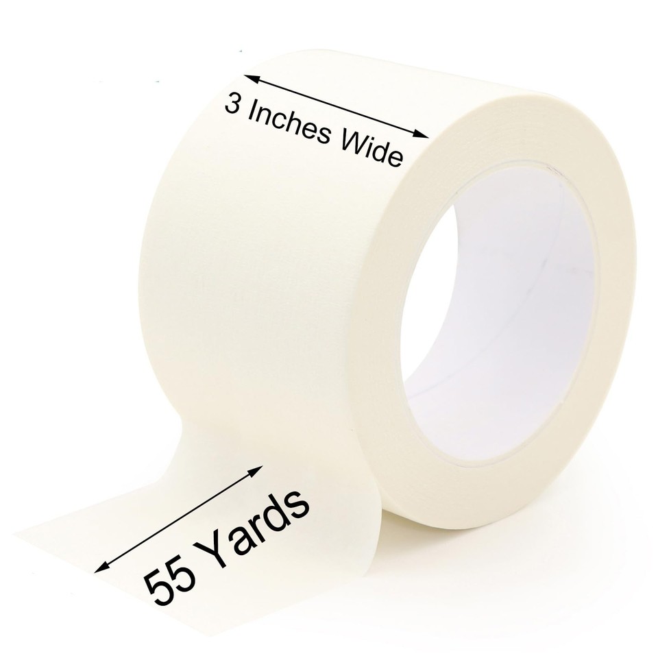 Wide Masking Tape, Beige White Painters Tape, General Purpose Tape for ...
