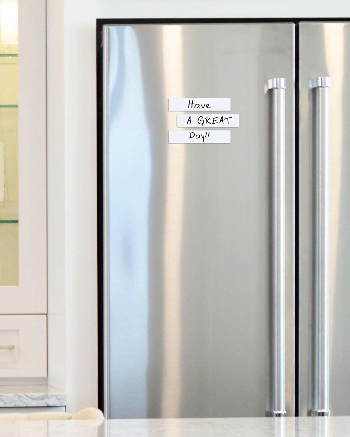 200mmX25mm White Magnetic Labels Strips Warehouse Factory Shelf Magnet ...