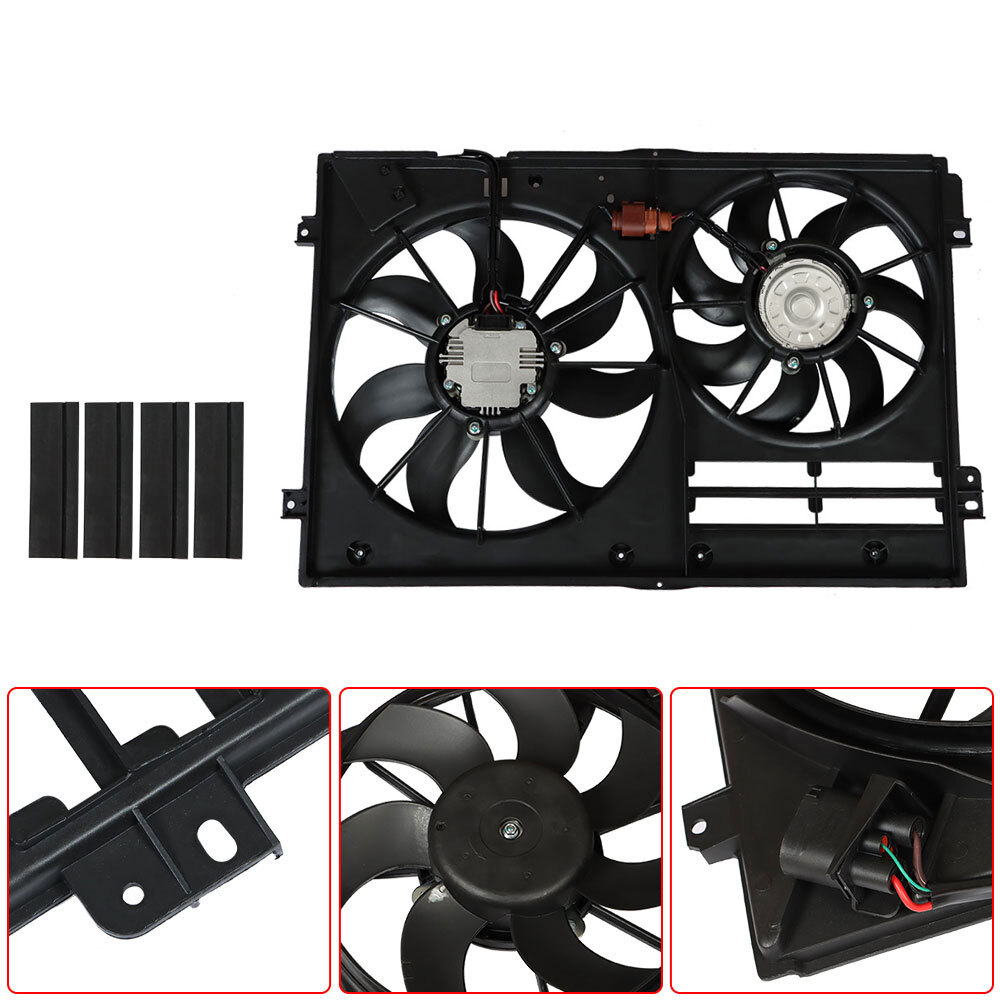 For Audi A3 TT Quattro Volkswagen Passat Radiator Engine Cooling AC Fan ...