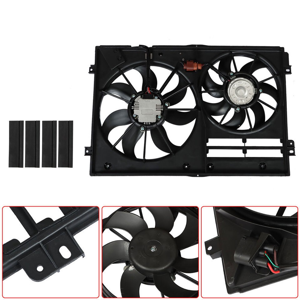 For Audi A3 TT Quattro Volkswagen Passat Radiator Engine Cooling AC Fan ...