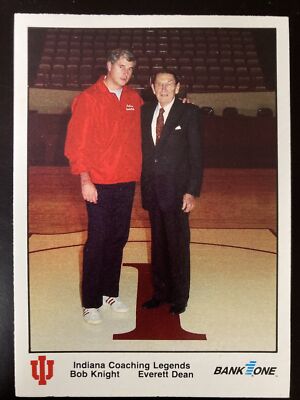 Bob Bobby Knight Everett Dean 1987 Indiana Hoosiers HOF Coach Card #22 ...