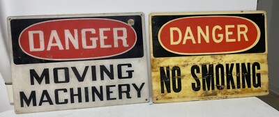 Lot of 2 DANGER Warning Signs (From Drilling Rig Gulf of Mexico) | eBay