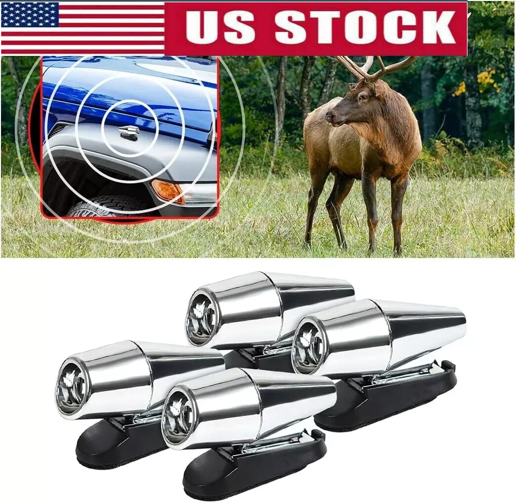 4x Deer Whistles Sonic Wildlife Warning Device Animal Alert Car Safety ...