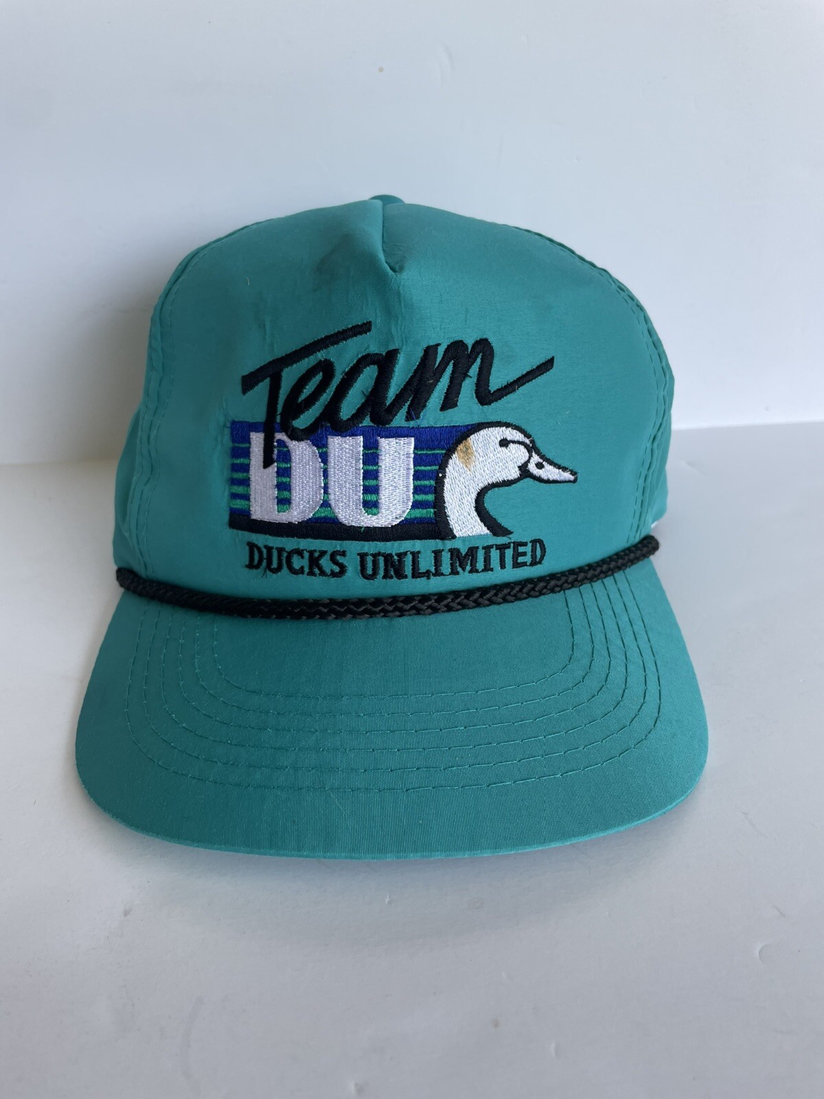 Vintage Ducks Unlimited Team DU Hat Cap Teal Embroide… - Gem