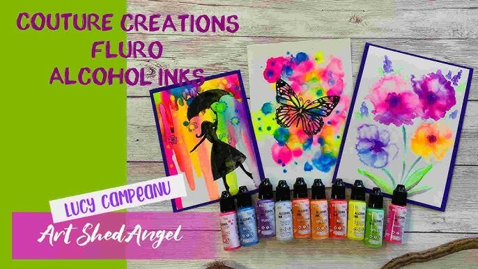 Couture Creations 1x Alcohol Ink - Fluro Blue 12ml Resin Colour Yupo ...