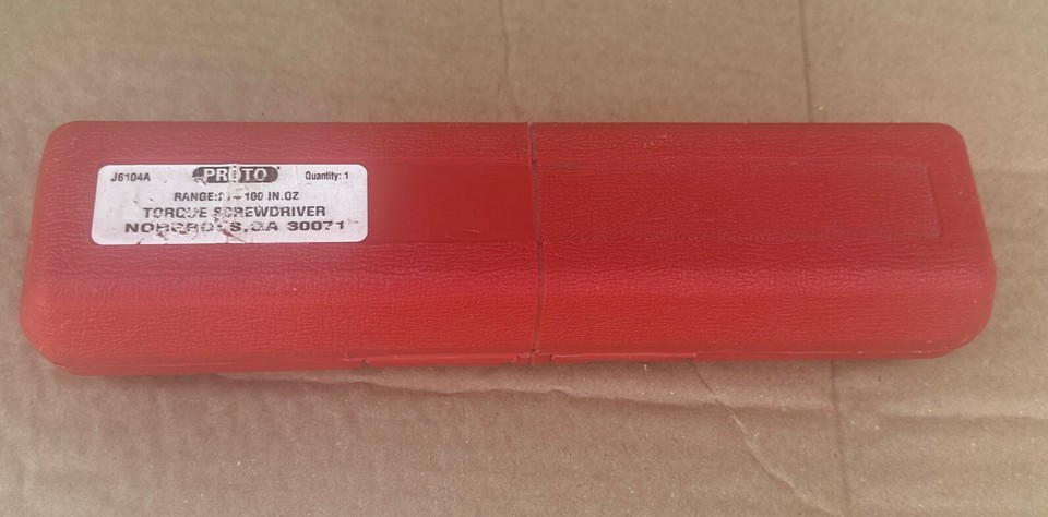 PROTO 1/4" Dr 20-100 In-oz Adjustable Torque Screwdriver - J6104A ...
