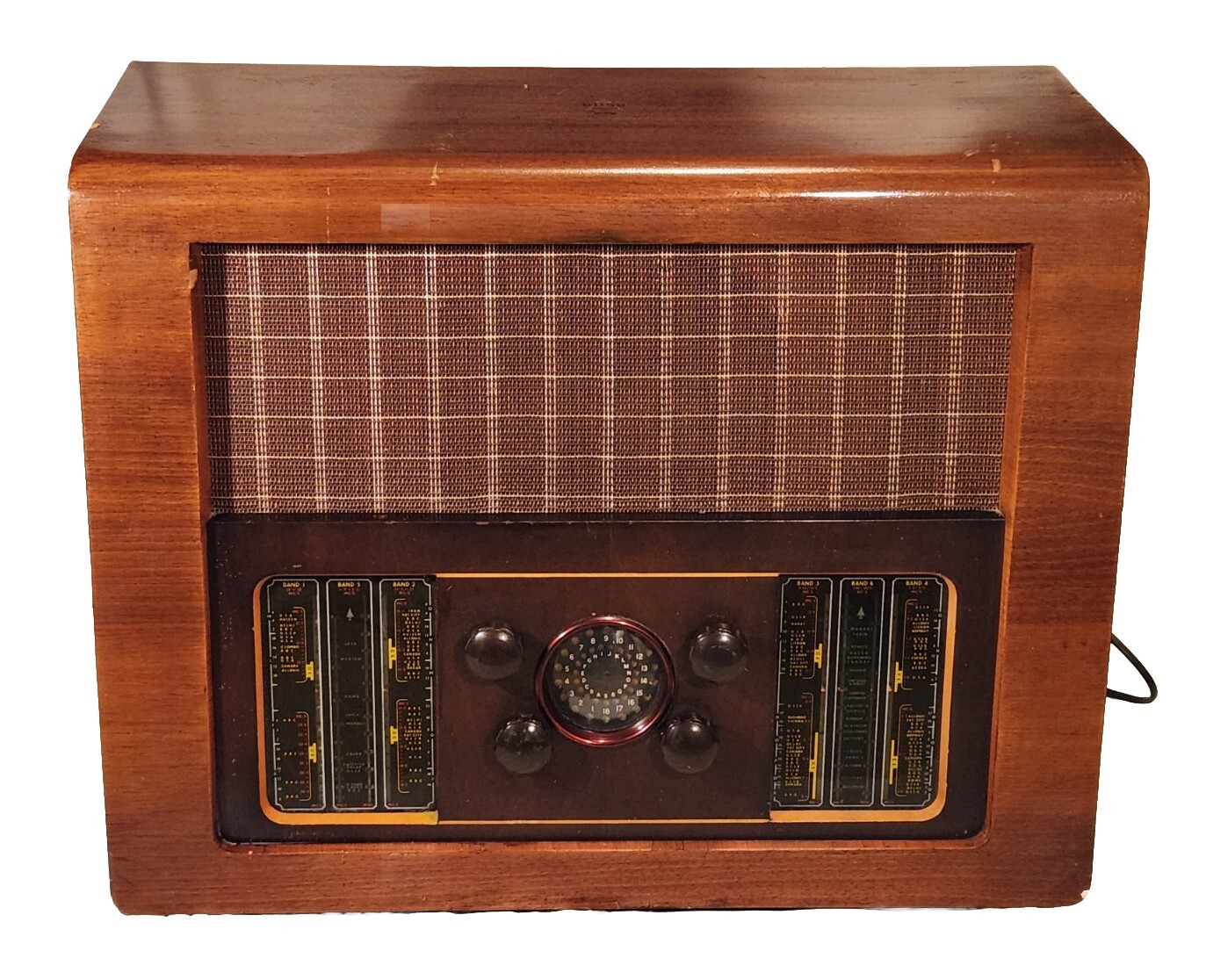 Rare Vtg 1948 Type EBS 4 Valve MW SW Band Bush Tube Radio Original ...