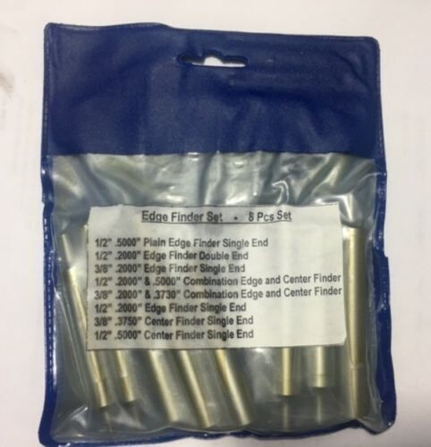 8 Pieces Center & Edge Finder Set Shank Size 1/2" and 3/8" Milling Tool ...