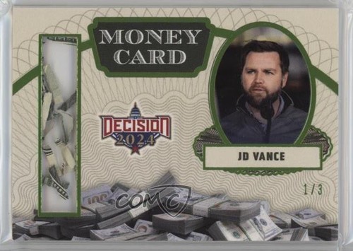 2024 Decision 2024 Money Cards Lime 1/3 JD Vance #MO4 3hd | eBay