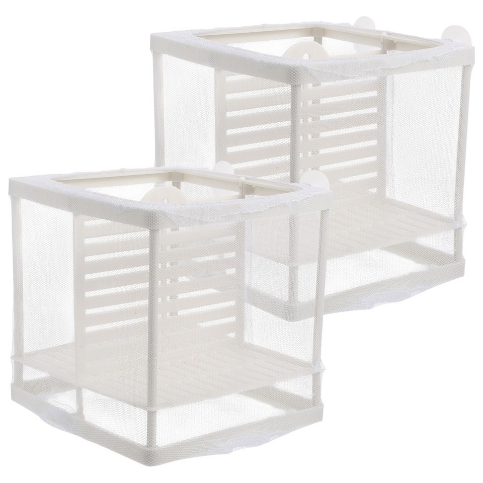 2 Pcs Transparent Breeding Box Fish Hatching Isolators Isolation Tank ...