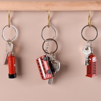 3PCS London Keychain Set | Bus Phone Box Mailbox Keyrings Souvenir Gift ...