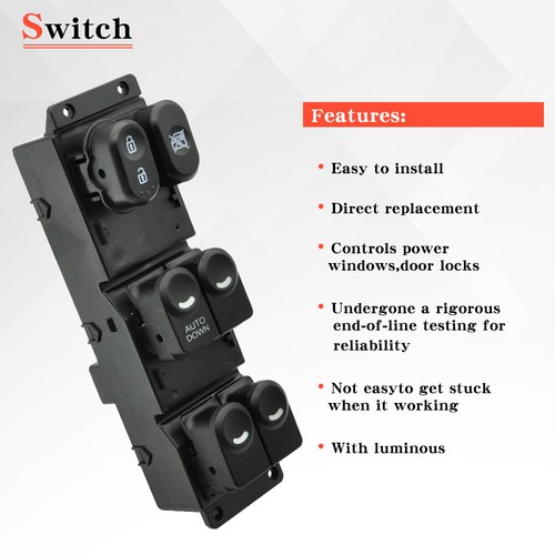 For Hyundai Accent 2011-2017 Driver Side Door Power Window Switch 93570 ...