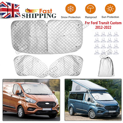 For Ford Transit Custom 2012-22 Internal Thermal Windscreen Cover ...