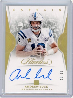 2018 Panini Flawless Football Captain Autograph #CAP-AL Andrew Luck #10 ...