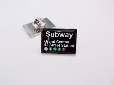 GRAND CENTRAL SUBWAY 42 STREET STATION LAPEL PIN BADGE TIE TACK CLIP ...