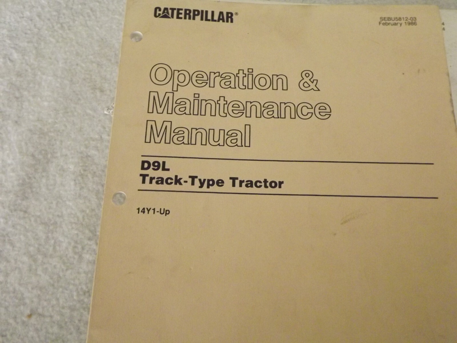 caterpillar operation & maintenance manual D9 L tractor | eBay