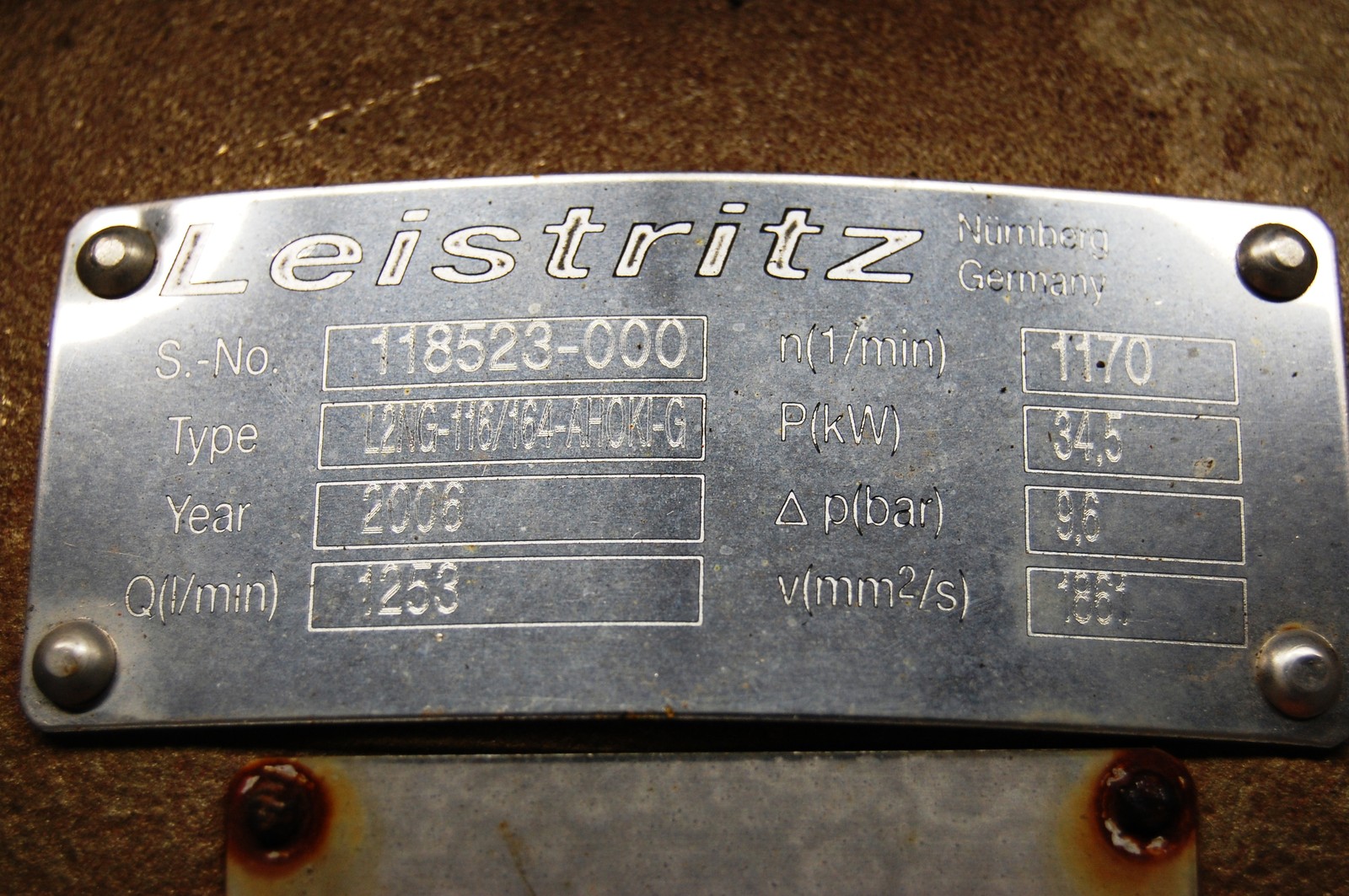 Leistritz L2NG-116/164-AHOKI-G Three Screw Pump 8"x8" 316 Stainless SS ...