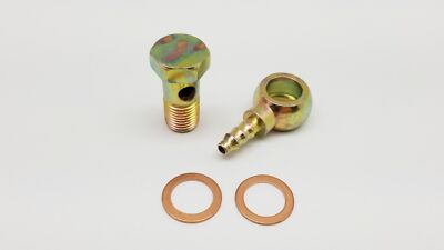 Steel Banjo Bolt Set M16x1.5 16mm / 0.64" Banjo Hole to 6.5mm / 0.26 ...