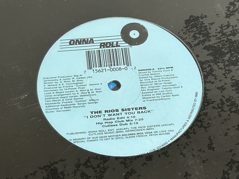 RIOS SISTERS 12" I DON'T WANT YOU BACK | eBay