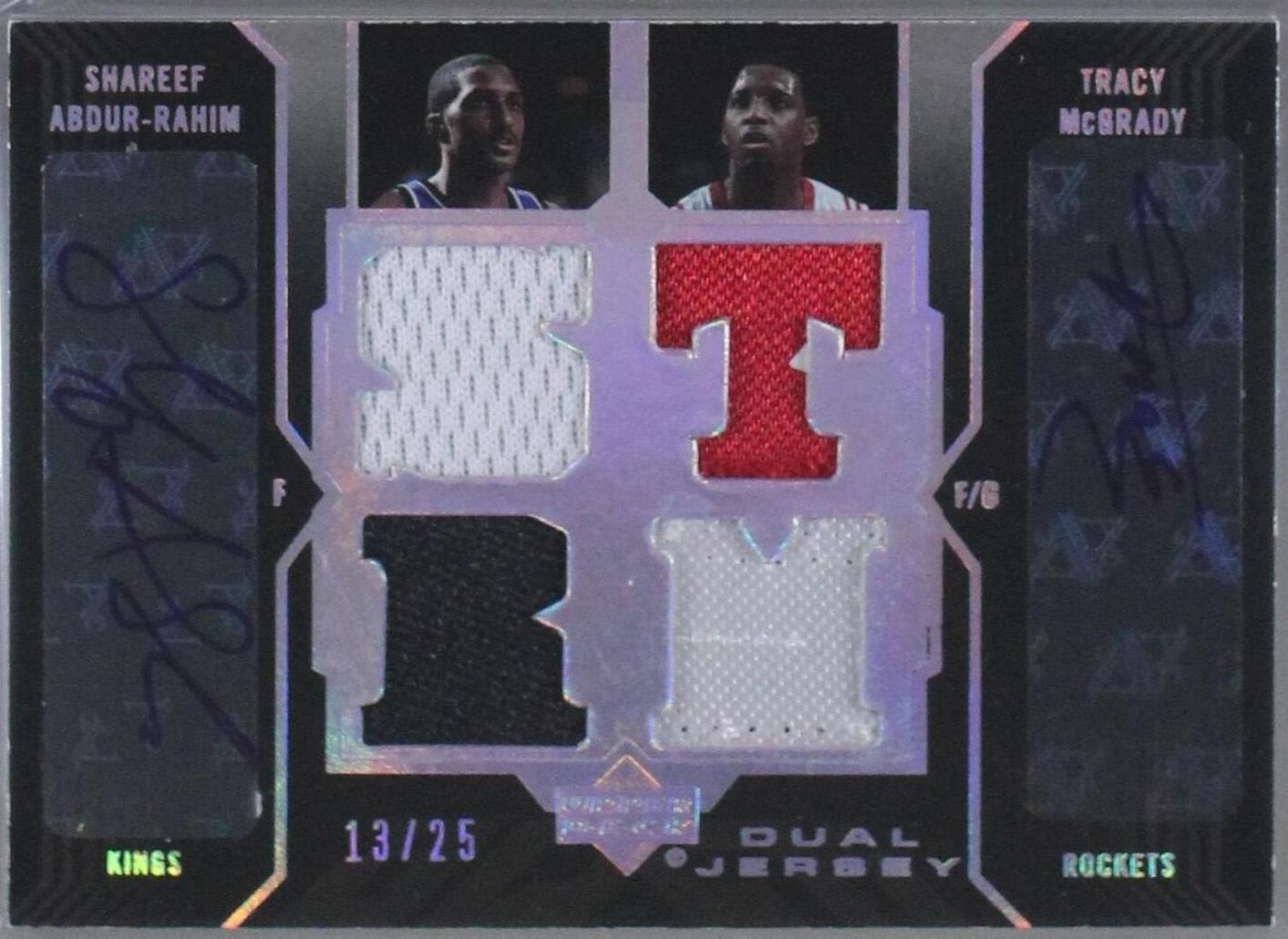 2006-07 Upper Deck UD Black - Dual Jersey Autographs Tracy McGrady ...