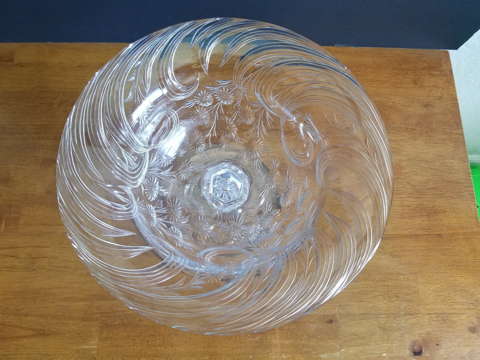ANTIQUE ABP HAWKES INTAGLIO CUT GLASS CRYSTAL FOOTED BOWL COMPOTE 10 ...