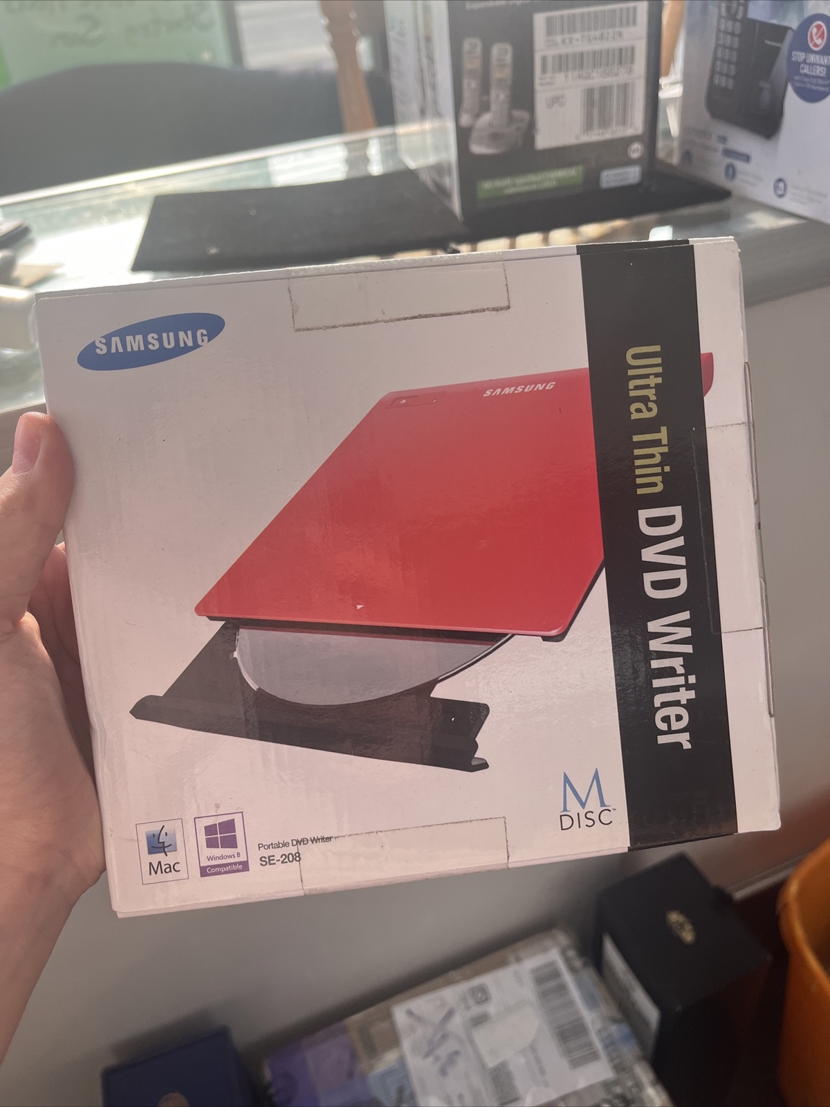 Samsung SE-208GB/RSRD USB 2.0 Slim DVD+/-RW External Drive (Red) Mac ...