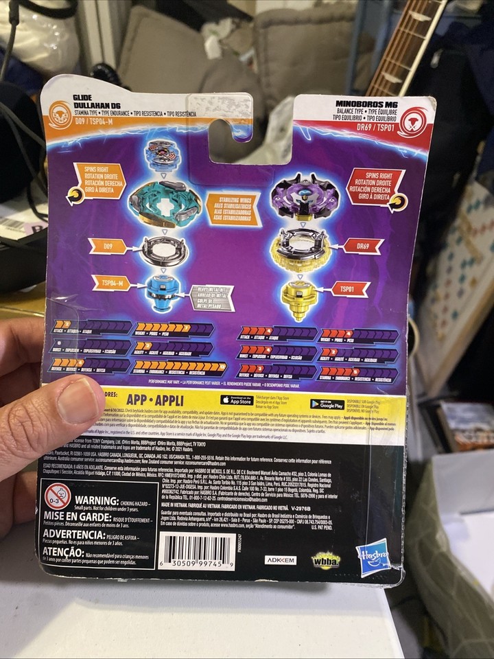 Beyblade Burst Surge Speedstorm Glide Dullahan D6 and Minoboros M6 Dual ...