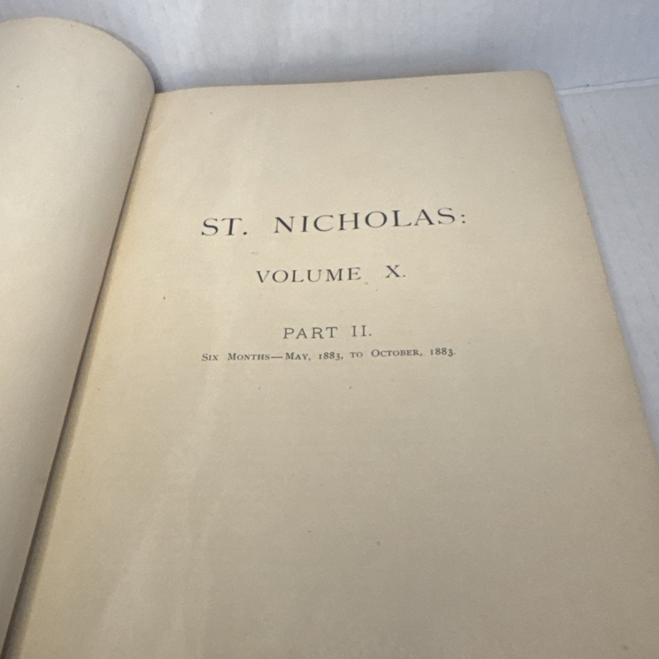 1883 St. Nicholas Illustrated Magazine Young Folks Vol X Part II bound volume | eBay