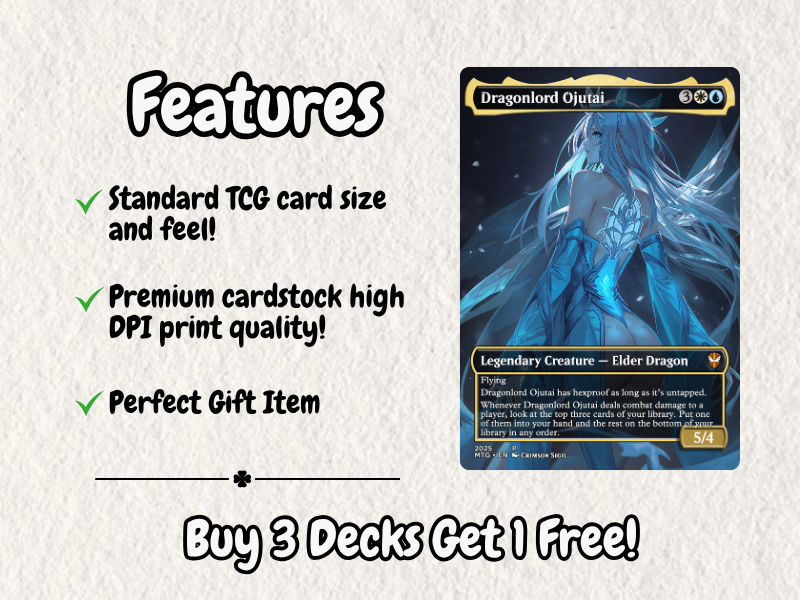Dragon Tribal Anime Waifu MTG Proxy EDH Deck | 100 Cards + Tokens | eBay