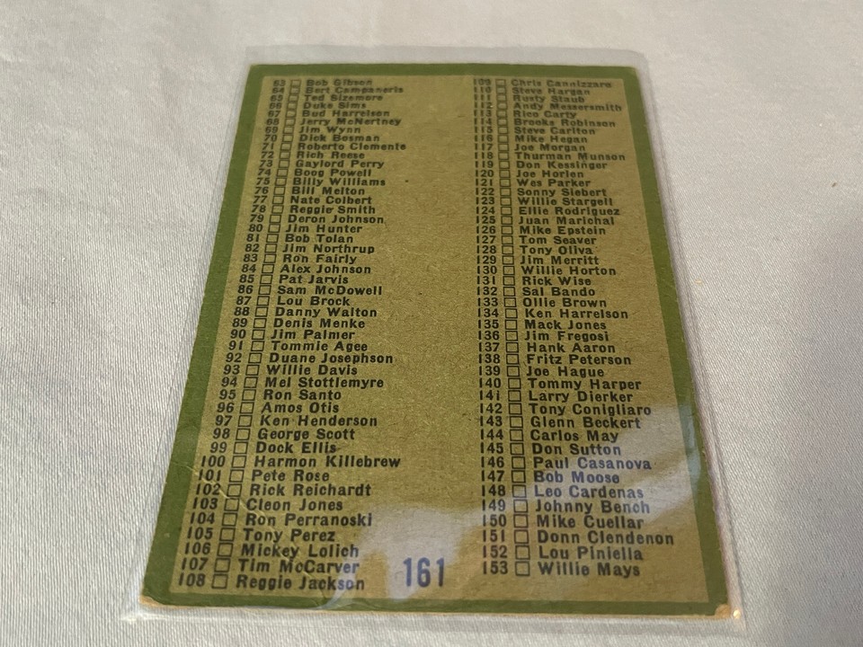 1971 Topps Set-Break #161 Coins Checklist MLB Baseball Sleeved Card | eBay