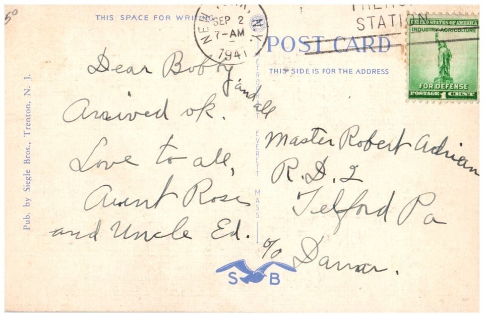 Vintage Postcard 1941 The Stacy Trent Hotel, Trenton, New Jersey (NJ ...