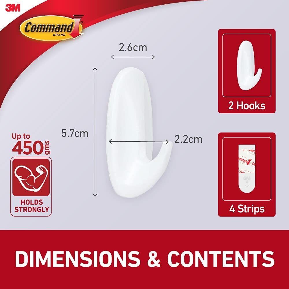 3M COMMAND Hooks, Mini, Utility, Ceiling, Jumbo, Large, Nickel ...