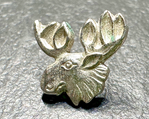 MOOSE HEAD PIN MOOSE LODGE SILVER TONE SCREW BACK LAPEL PIN G33 | eBay