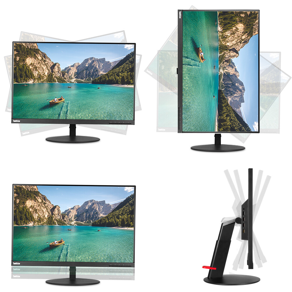 Lenovo ThinkVision 24 Zoll IPS 4ms Monitor HDMI Computer-Bildschirm ...