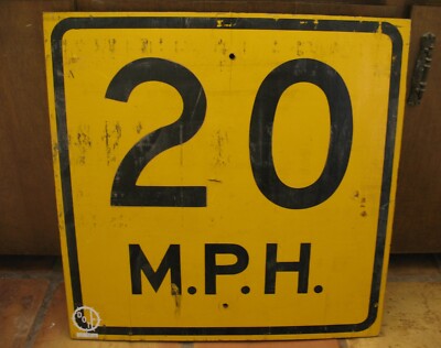 E12 - 20 M.P.H. VINTAGE 1981 ARIZONA PLYWOOD REAL ROAD STREET SIGN | eBay