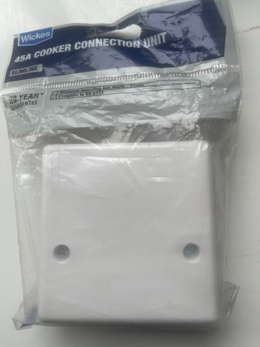 Wickes 45A Cooker Connection Unit white | eBay UK