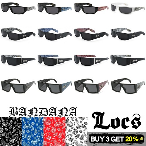 BANDANA LOCS Hardcore Gangster Sunglasses Lowrider Cholo Biker Designer ...