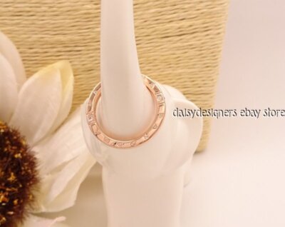 NEW Pandora Rose LOGO AND HEARTS Stacking Ring 50 5 189482C01 RETIRED ...