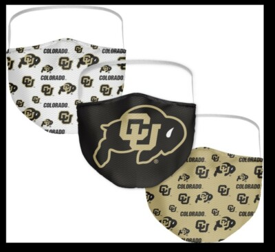 Colorado Buffaloes 3-Pack Fanatics Face Mask NCAA 100%Polyester | eBay