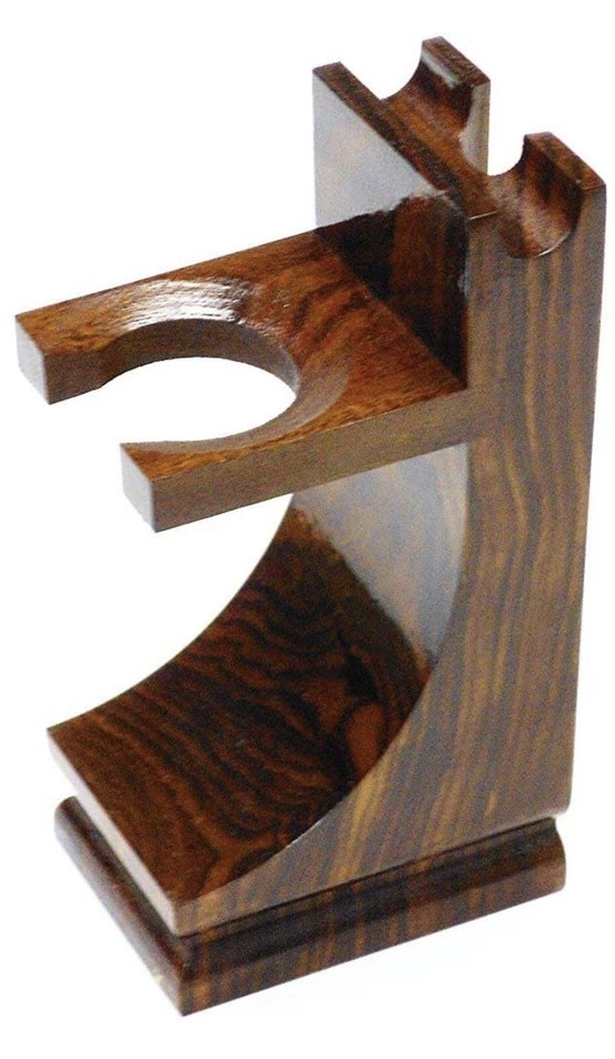 Mission Style Wood Shave Stand for Razor and Brush - Walnut Finish USA ...