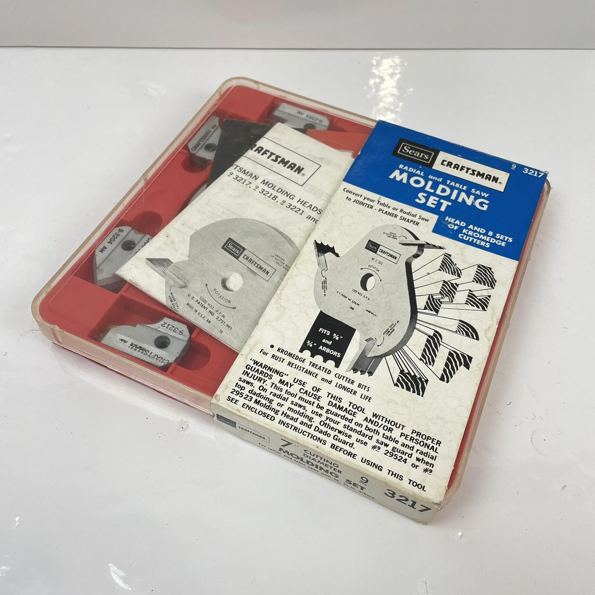 Sears Craftsman 9-3217 Molding Head Cutter Set 24 Blades, 42% OFF