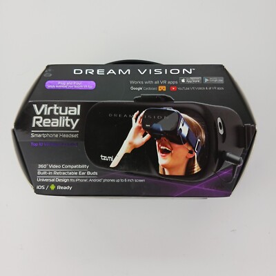 DREAM VISION TZUMI VIRTUAL REALITY BLACK SMARTPHONE HEADSET MODEL ...