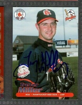 2001 Choice #18 Trever Miller Pawtucket Red Sox Baseball Signed ...